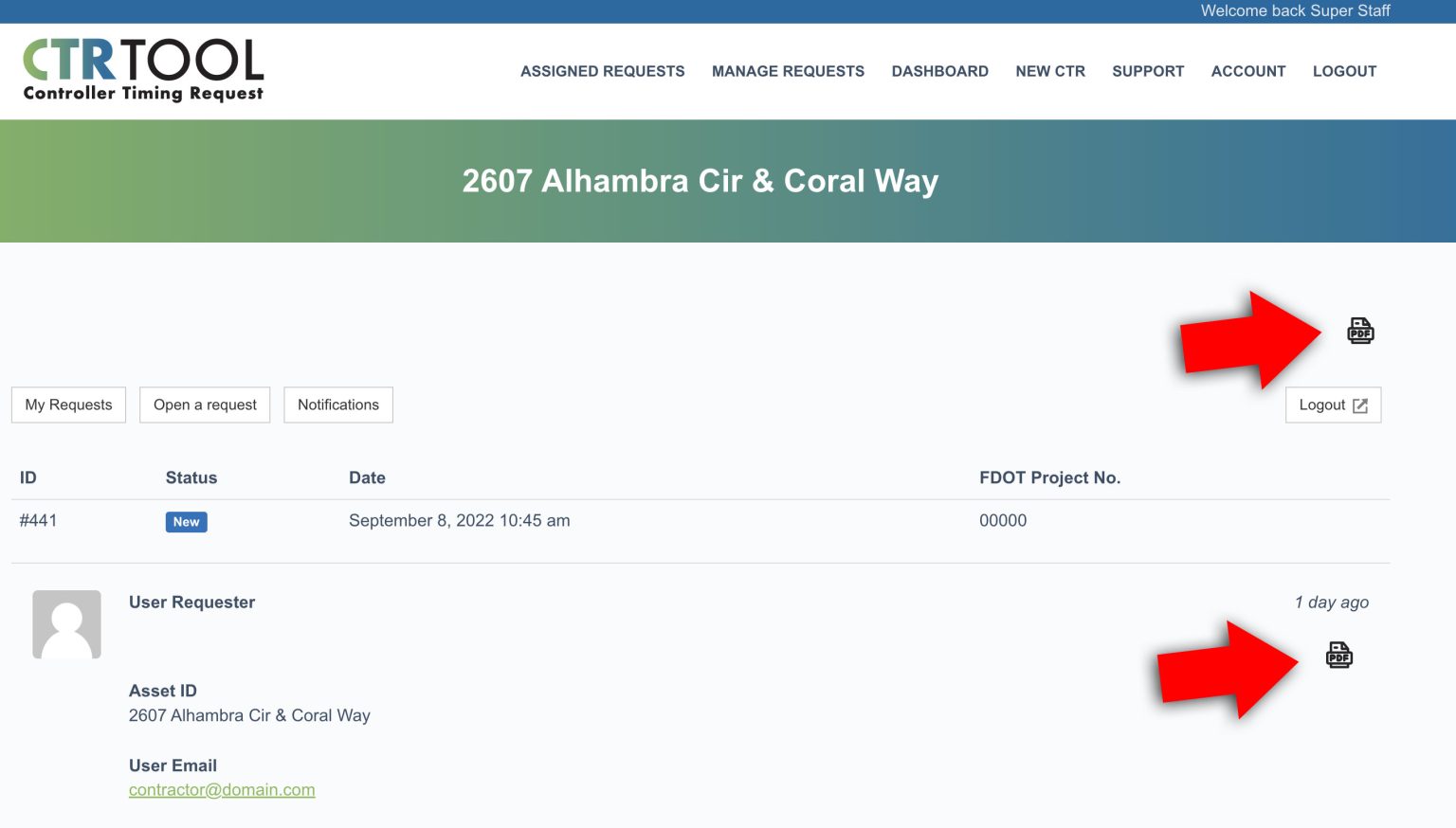 How to print a request – CTR Tool